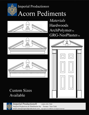 pediments with Acorns for doors and windows, headers that improve your ...