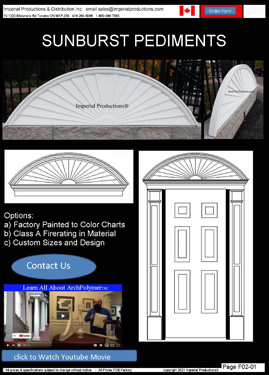 Sunburst Pediments for doors and windows, headers that improve your ...