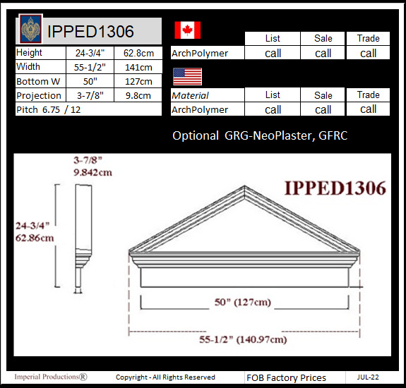 Triangle Peaked Pediments for doors and windows, headers that improve ...
